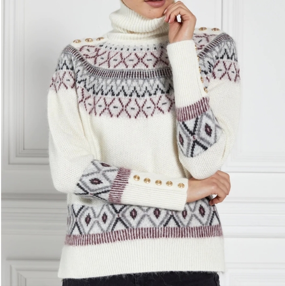 Holland Cooper | Sweaters | Iso Holland Cooper Fairisle Knit Cream ...